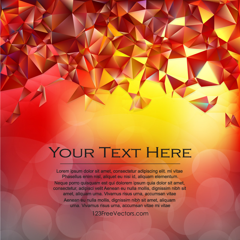 Red Yellow Polygonal Triangular Background Red Yellow Polygonal Triangular Background