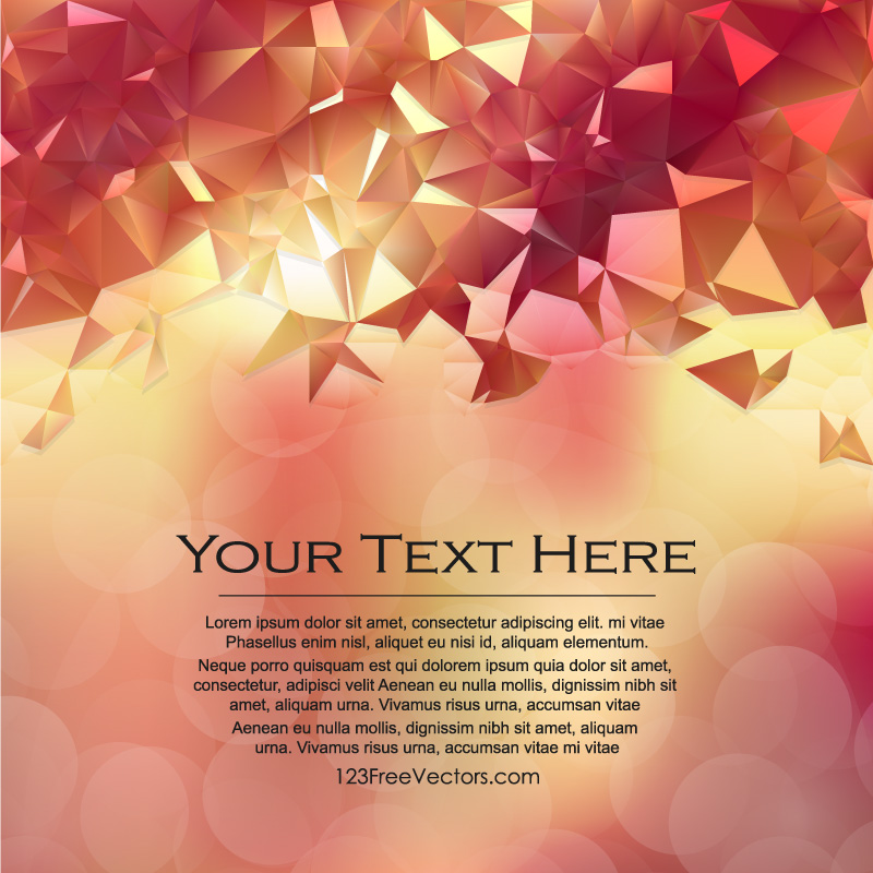 Triangles Background Yellow Red