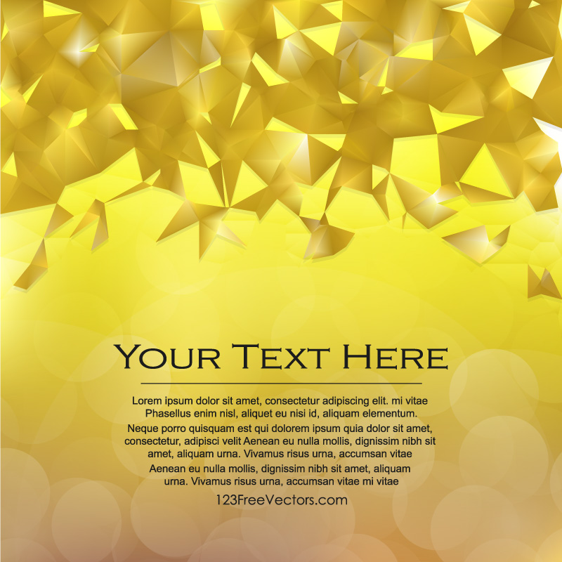 Abstract Yellow Polygonal Triangular Background Design Abstract Yellow Polygonal Triangular Background Design