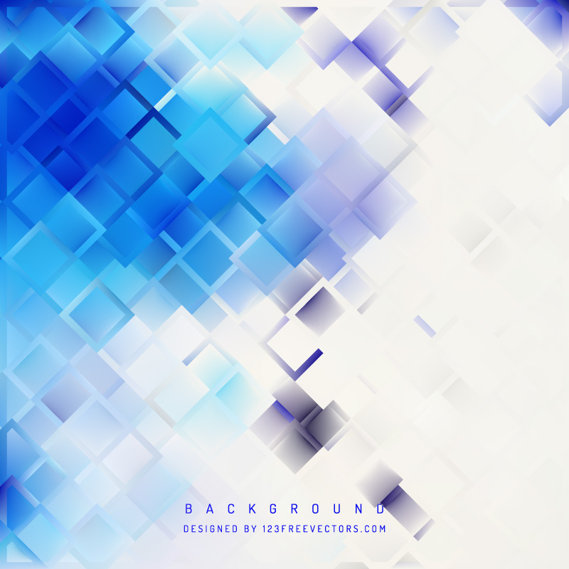 Blue White Square Background Template