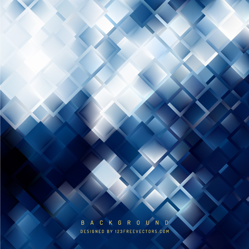 Abstract Dark Blue Square Background Template