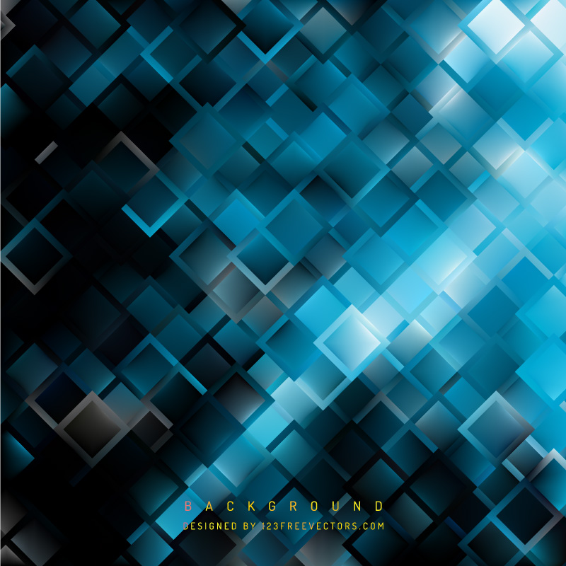 Blue Black Square Background Template