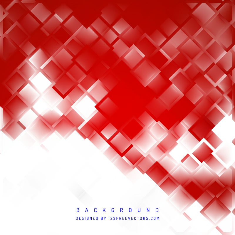 Red White Square Background Template