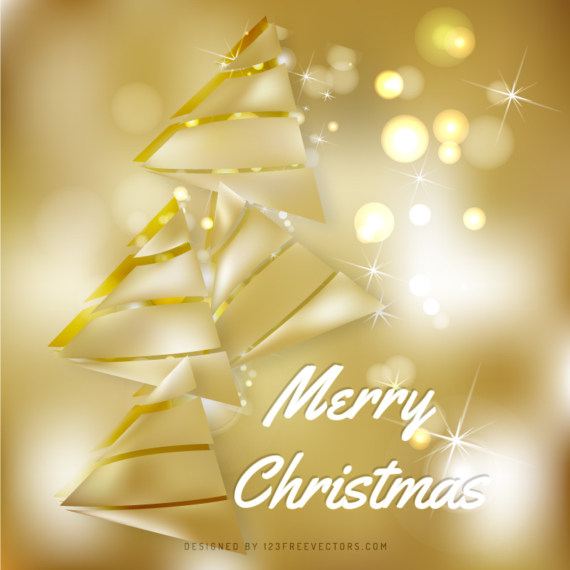 Gold Christmas Tree Background