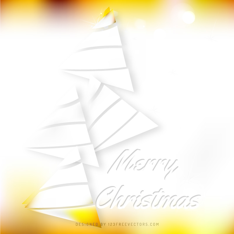 Light Yellow Christmas Tree Background Design