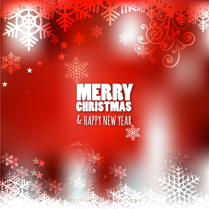 Merry Christmas Red Background Design