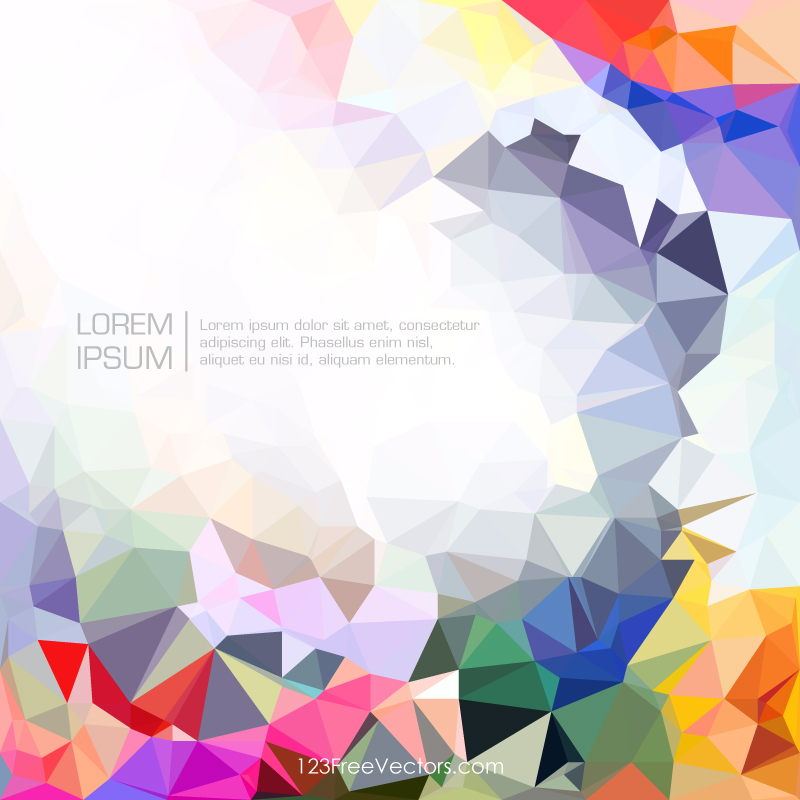 Abstract Bright Colorful Polygonal Triangular Background