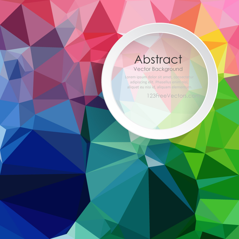 Bright Colorful Polygonal Background Design