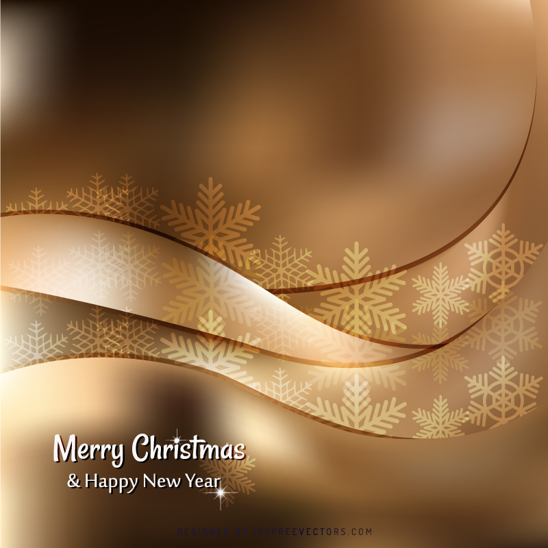 Brown Christmas Background with Snowflake