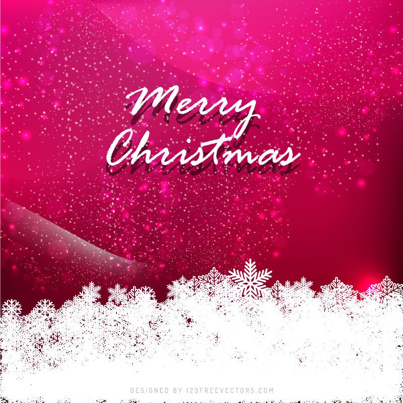 Merry Christmas Ruby Pink Background Image