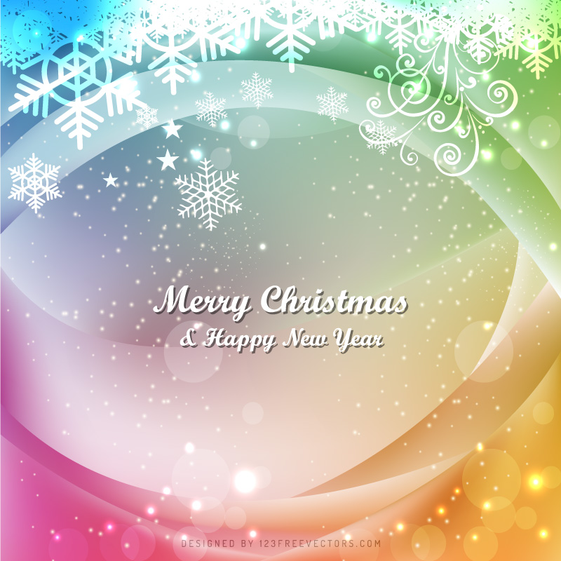 Colorful Christmas Background Template