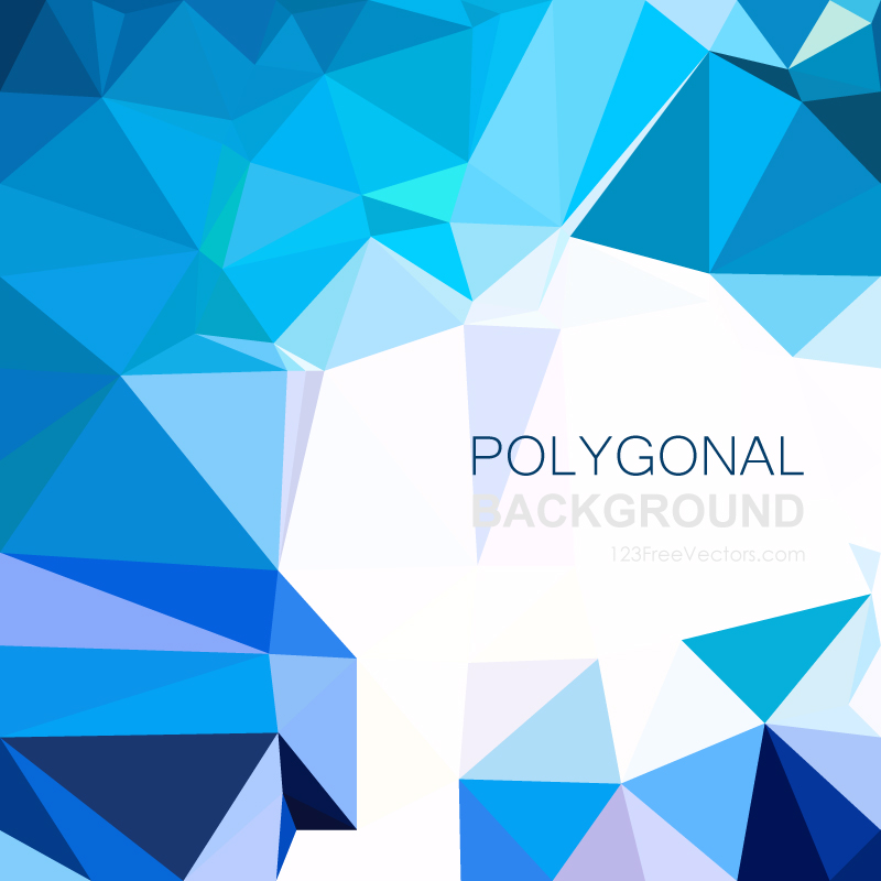 Blue Polygonal Triangular Background Free