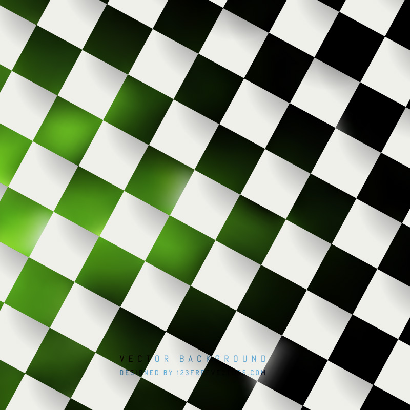 Black Green Checkerboard Pattern Background Illustrator