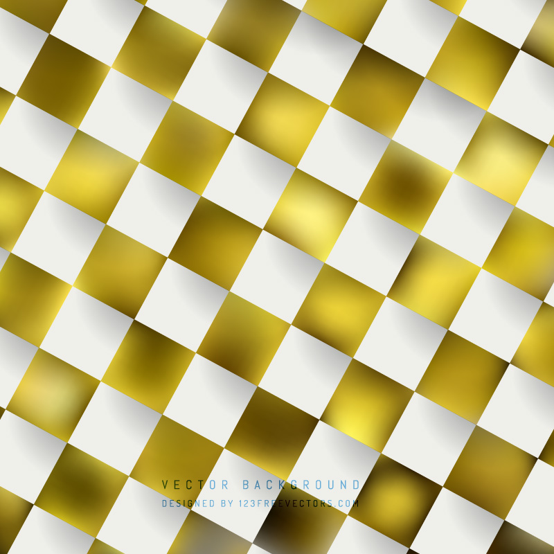 Yellow Checkerboard Pattern Background