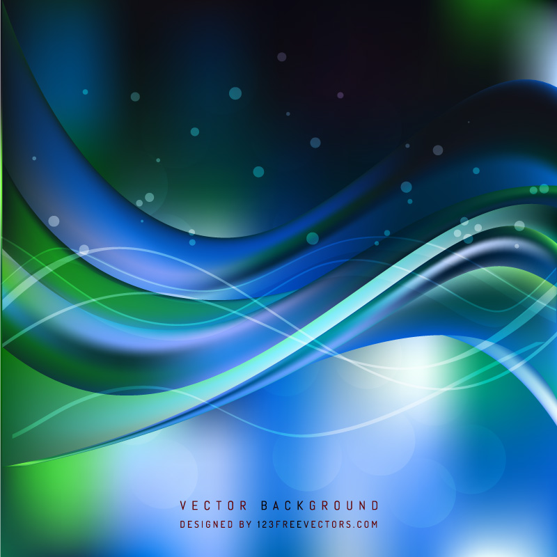 Blue Green Wave Background