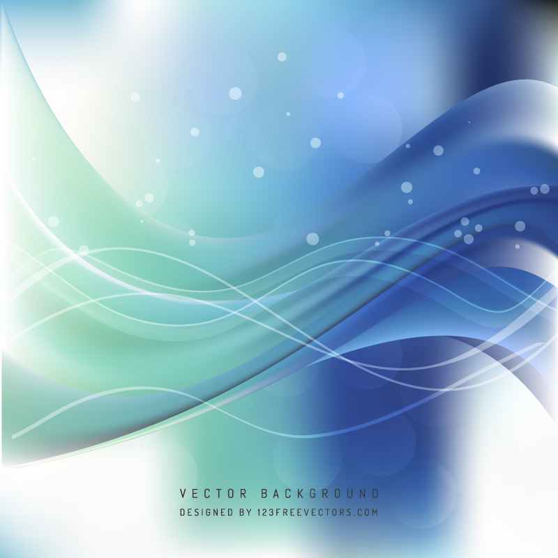Blue Green Wave Background Design