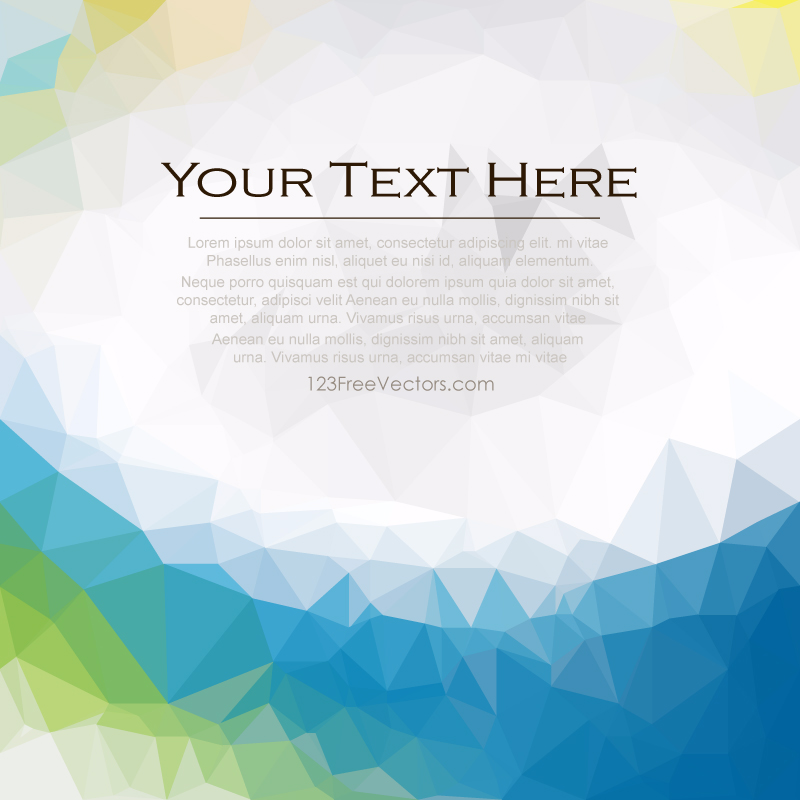 Polygonal Triangular Blue Green Background Design