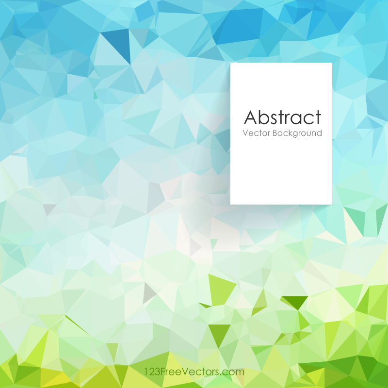 Geometric Polygon Blue Green Background Design
