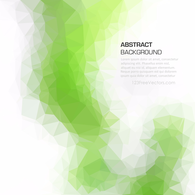 Light Green Polygonal Triangular Background Design