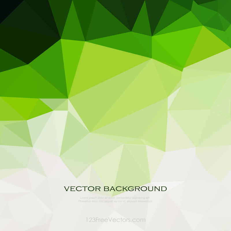 Polygonal Triangular Green Background