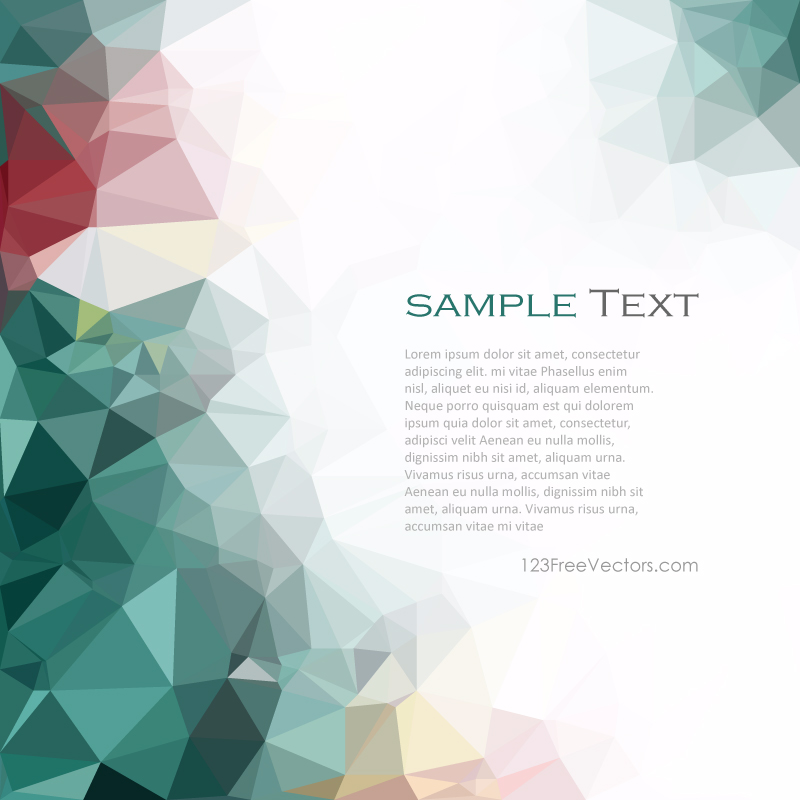 Polygonal Triangular Green Background Design