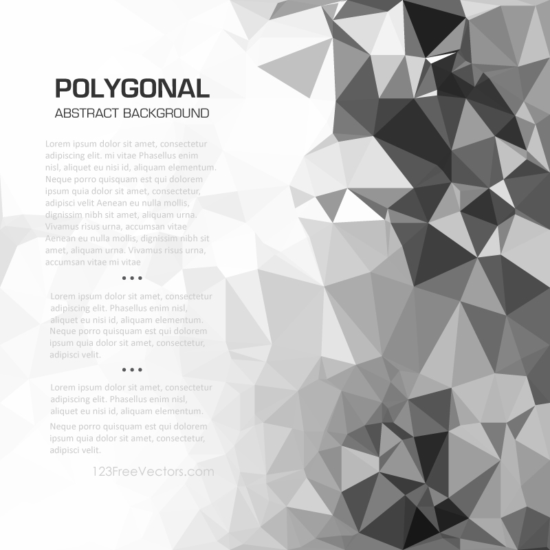 Dark Grey Polygonal Pattern Background Design