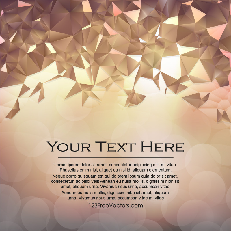 Free Abstract Brown Polygon Background Vector Art