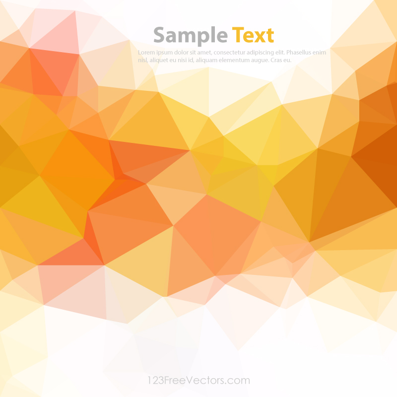Polygonal Orange Wallpaper Background