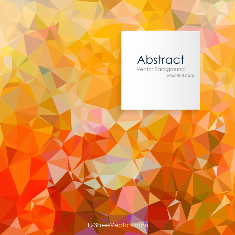Orange Abstract Geometric Polygon Background Template