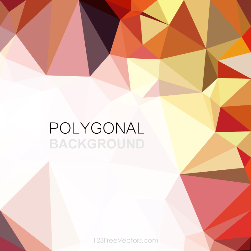 Orange Abstract Polygonal Pattern Background Clip Art