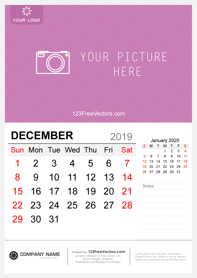 10 December 2019 Calendar | Free Vectors, Photos, Artwork Images ...