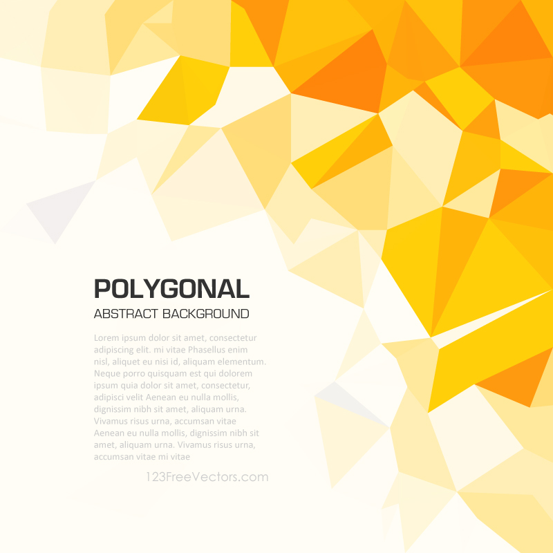 Polygonal Triangular Yellow Orange Background Graphics