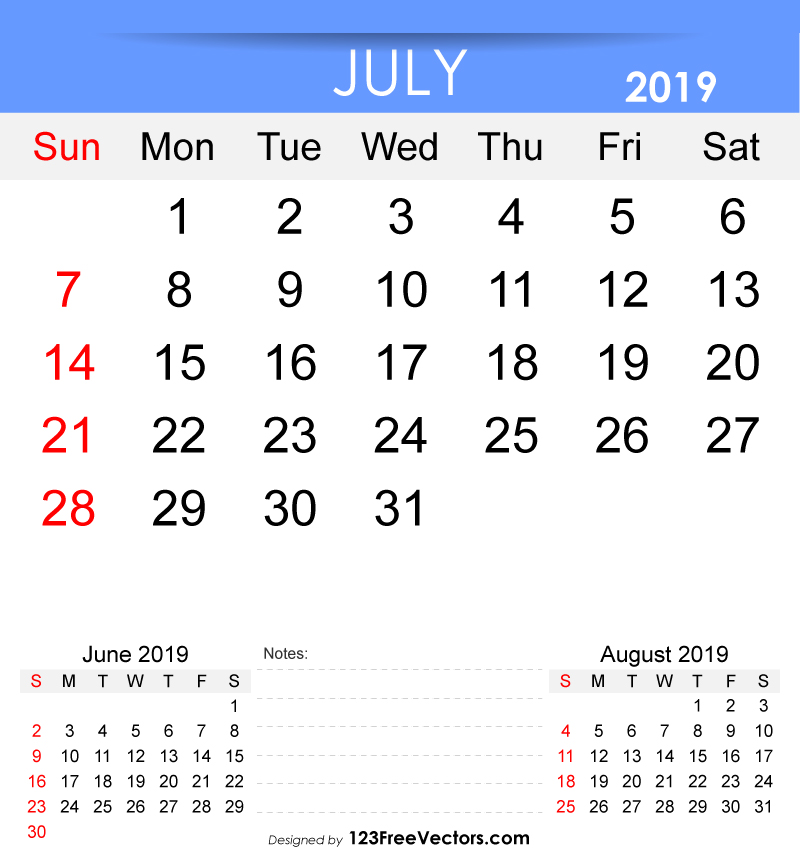 50+ July Calendar Template | Free Vectors, Photos, Artwork Images ...