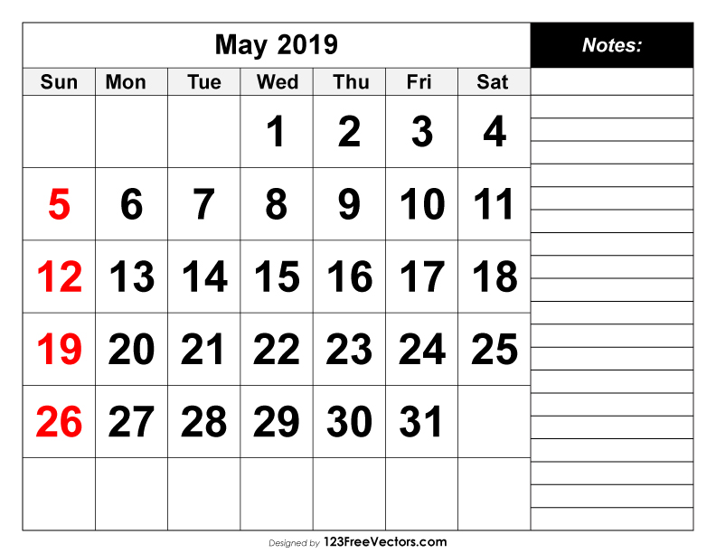 30+ Fillable Calendar 2019 | Free Vectors, Photos, Artwork Images ...