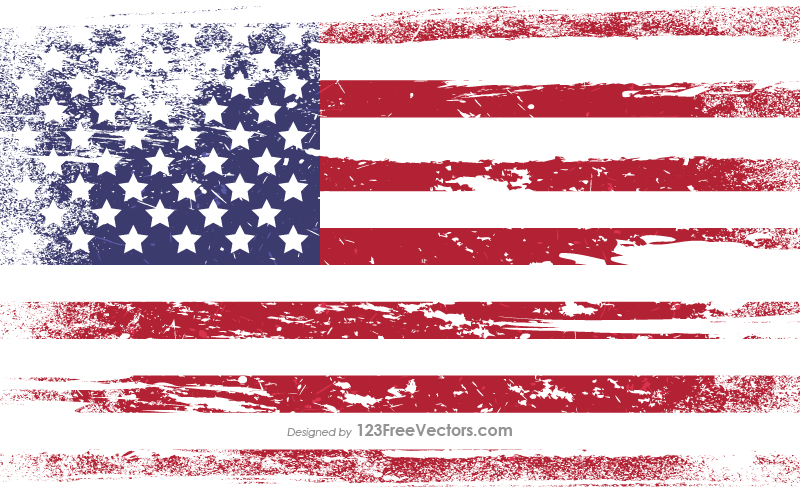 Distressed American Flag Vector