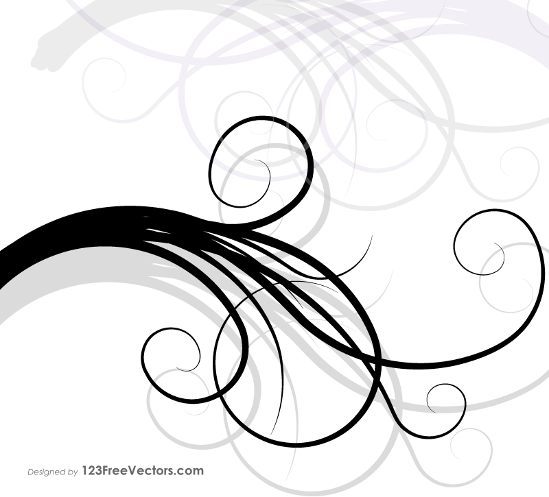 Floral Swirl Vector