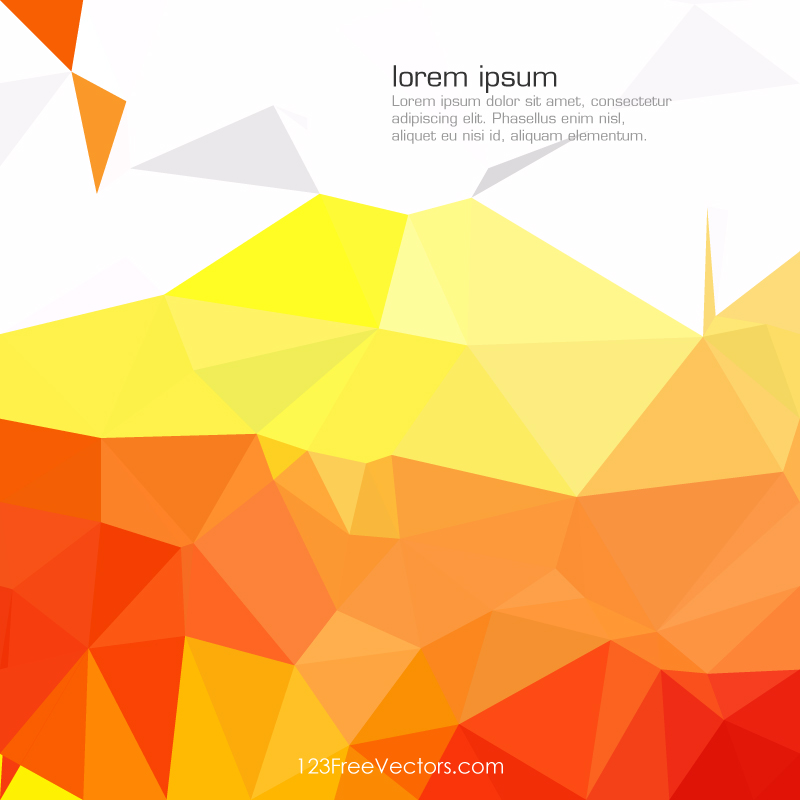 Red Yellow Abstract Geometric Polygon Background Template