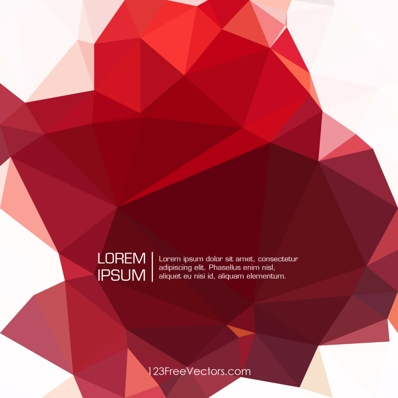 Abstract Dark Red Polygonal Triangular Background Abstract Dark Red Polygonal Triangular Background