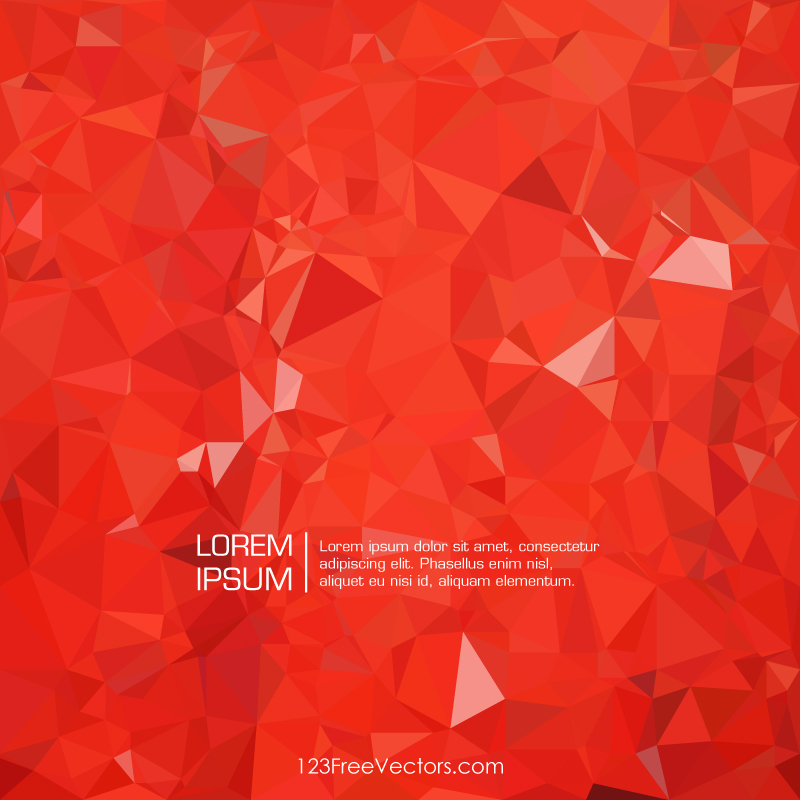 Red Low Poly Background Vector