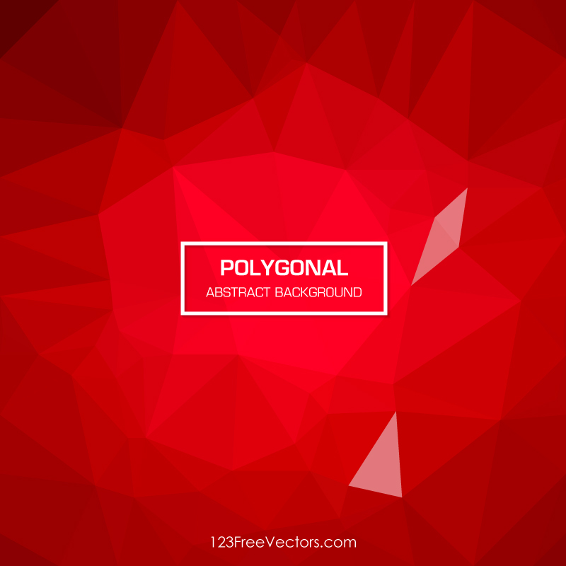 Red Polygonal Pattern Background Vector