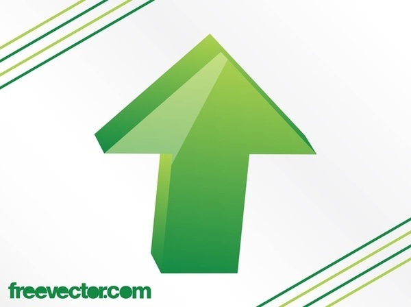 Silver 3D Arrows Free Vector