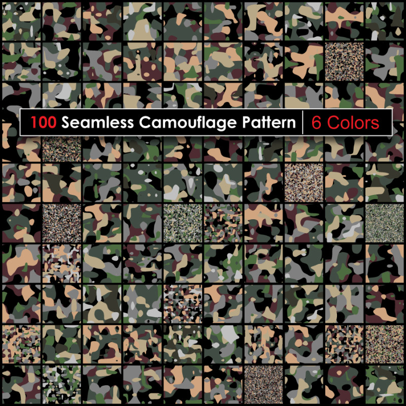 6 Color Camouflage Pattern Pack
