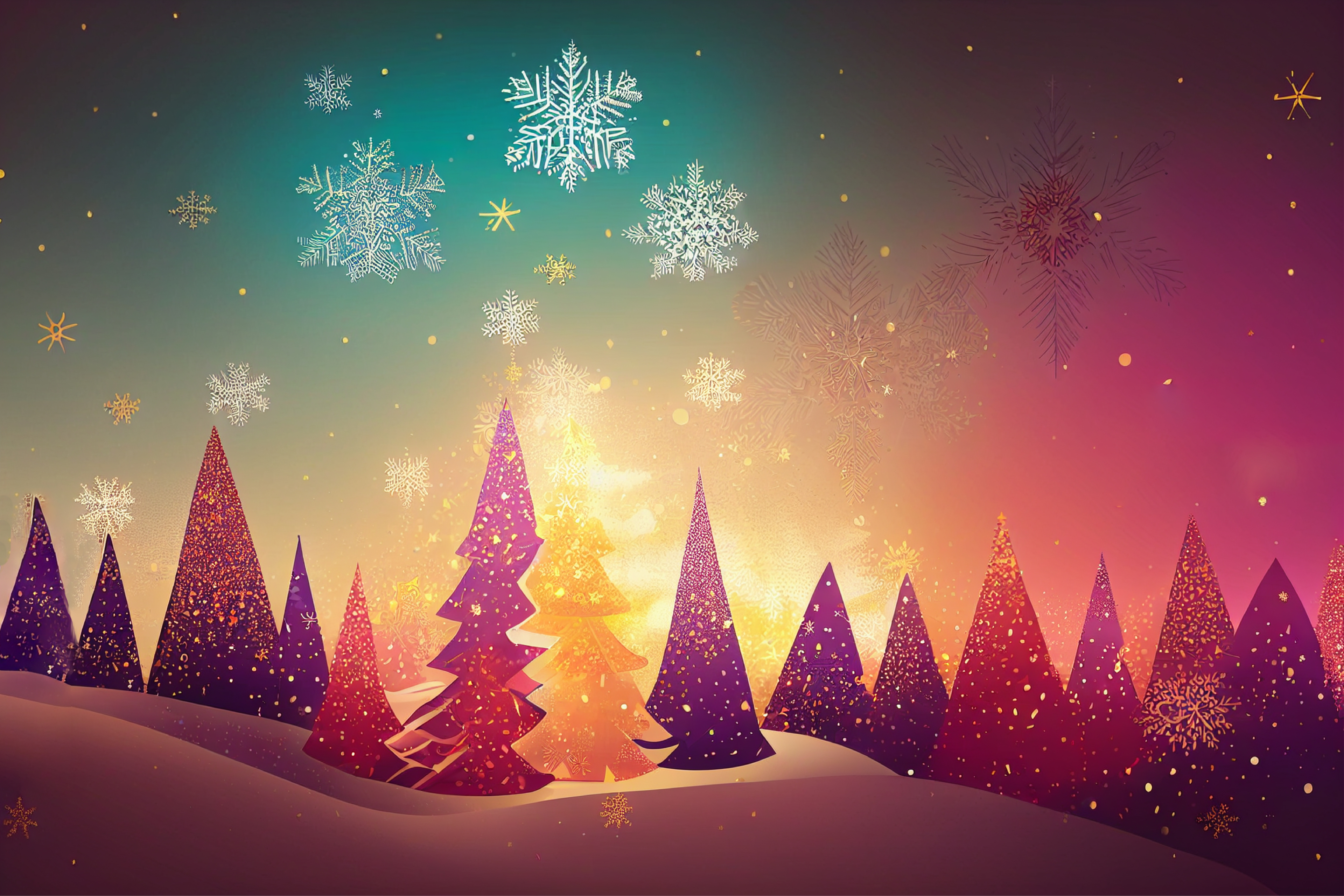 Free Download Christmas Tree Background Image