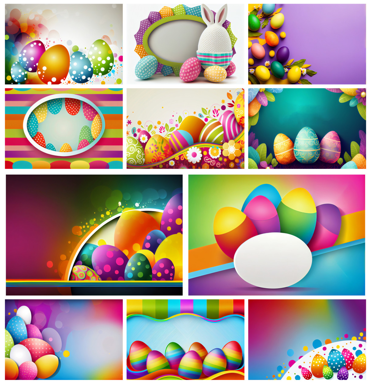 Free Download Colorful Easter Card