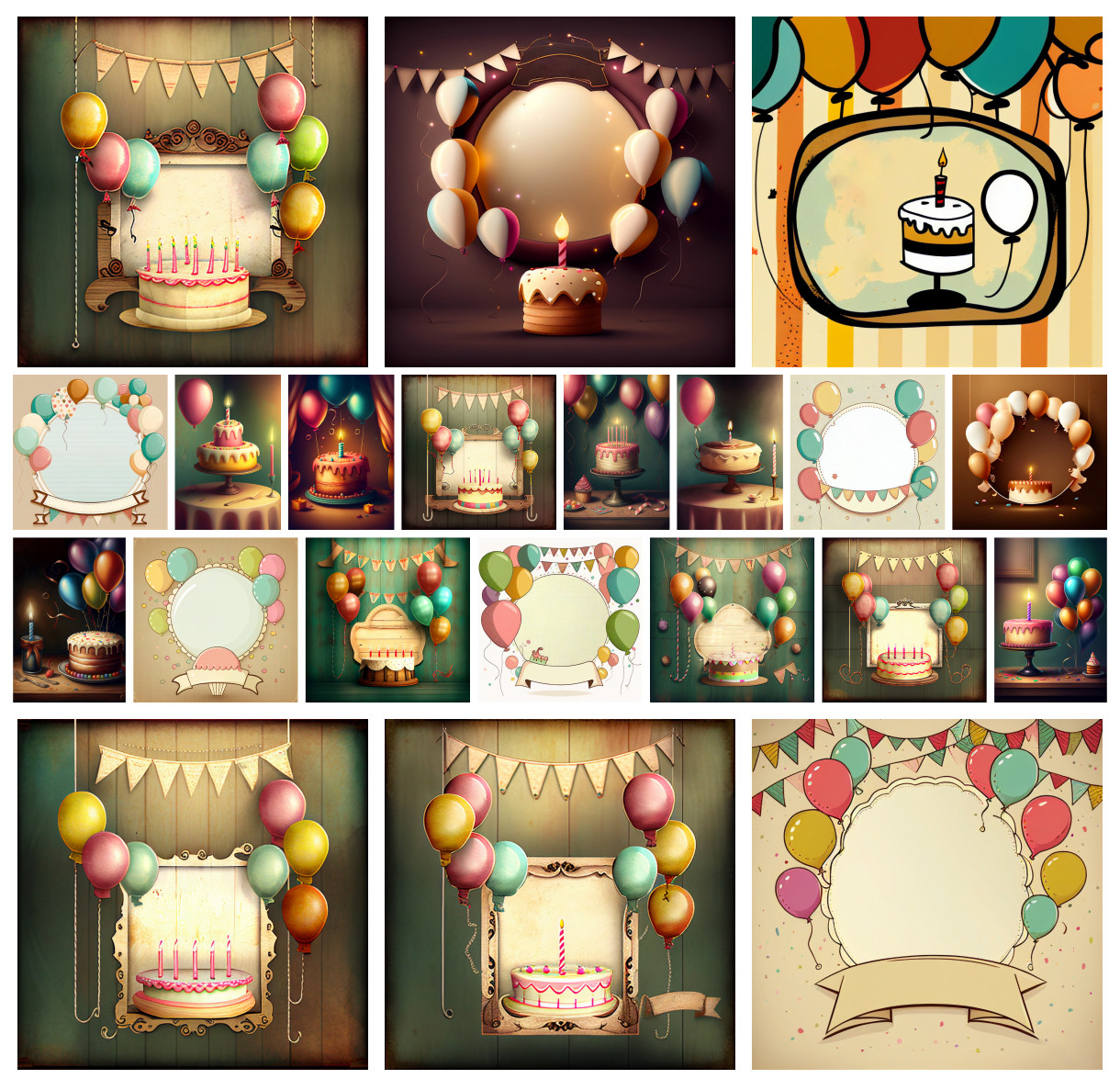 Free Vintage Birthday Background