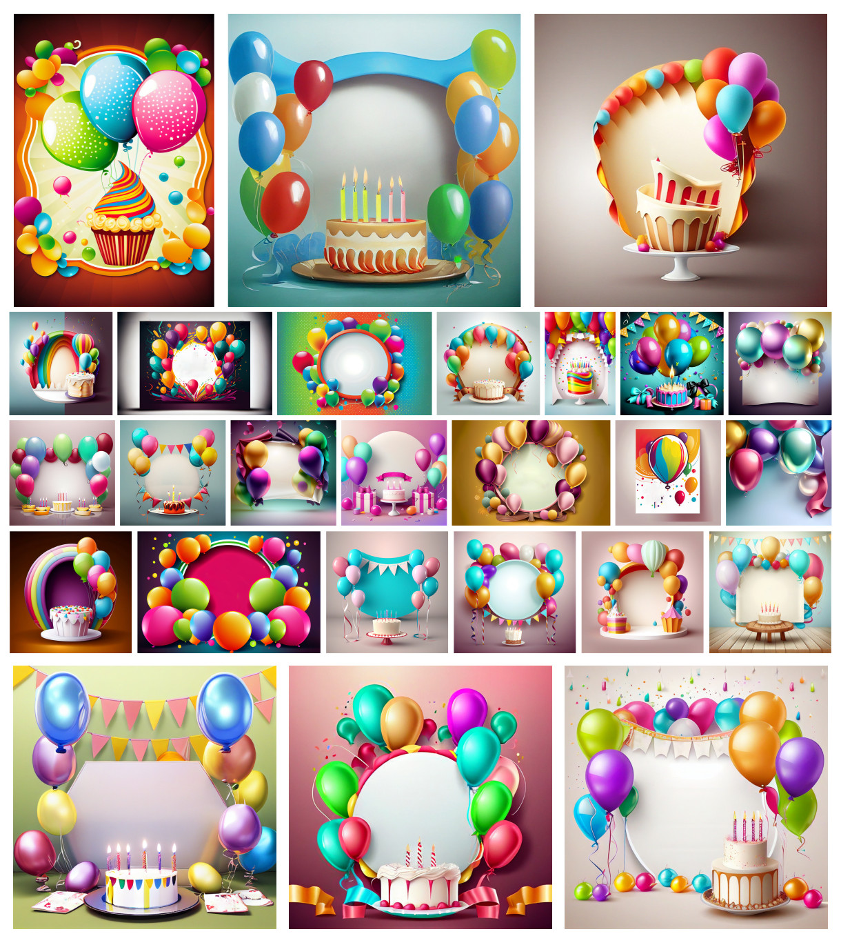 Kaleidoscope Of Colors: Colorful Happy Birthday Card Backgrounds ...