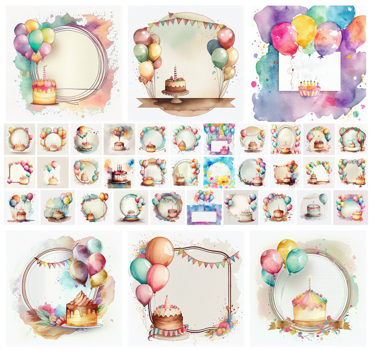 Free Watercolor Happy Birthday Card Background