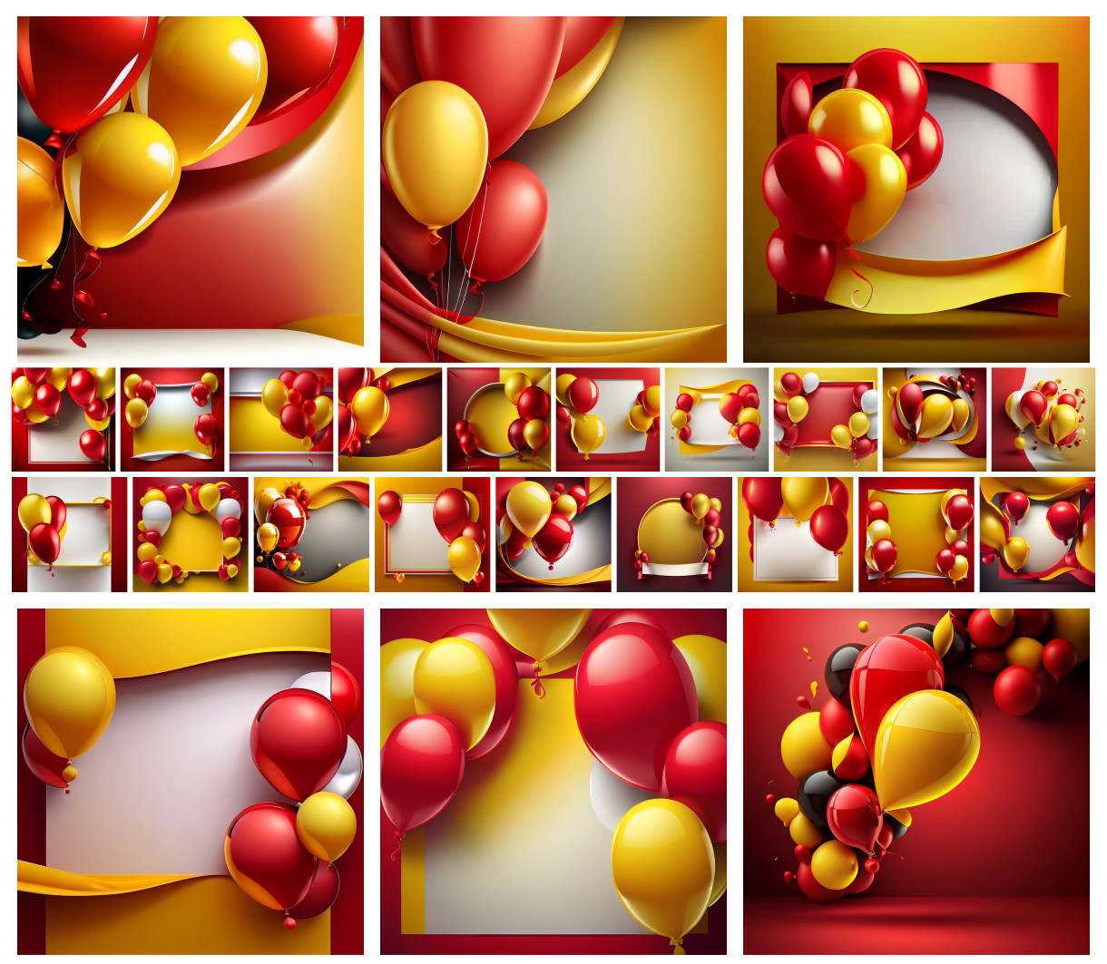 Free Red and Yellow Birthday Background Image