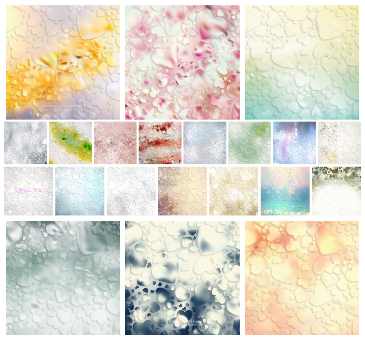 Light Color Loving Heart Valentine Background