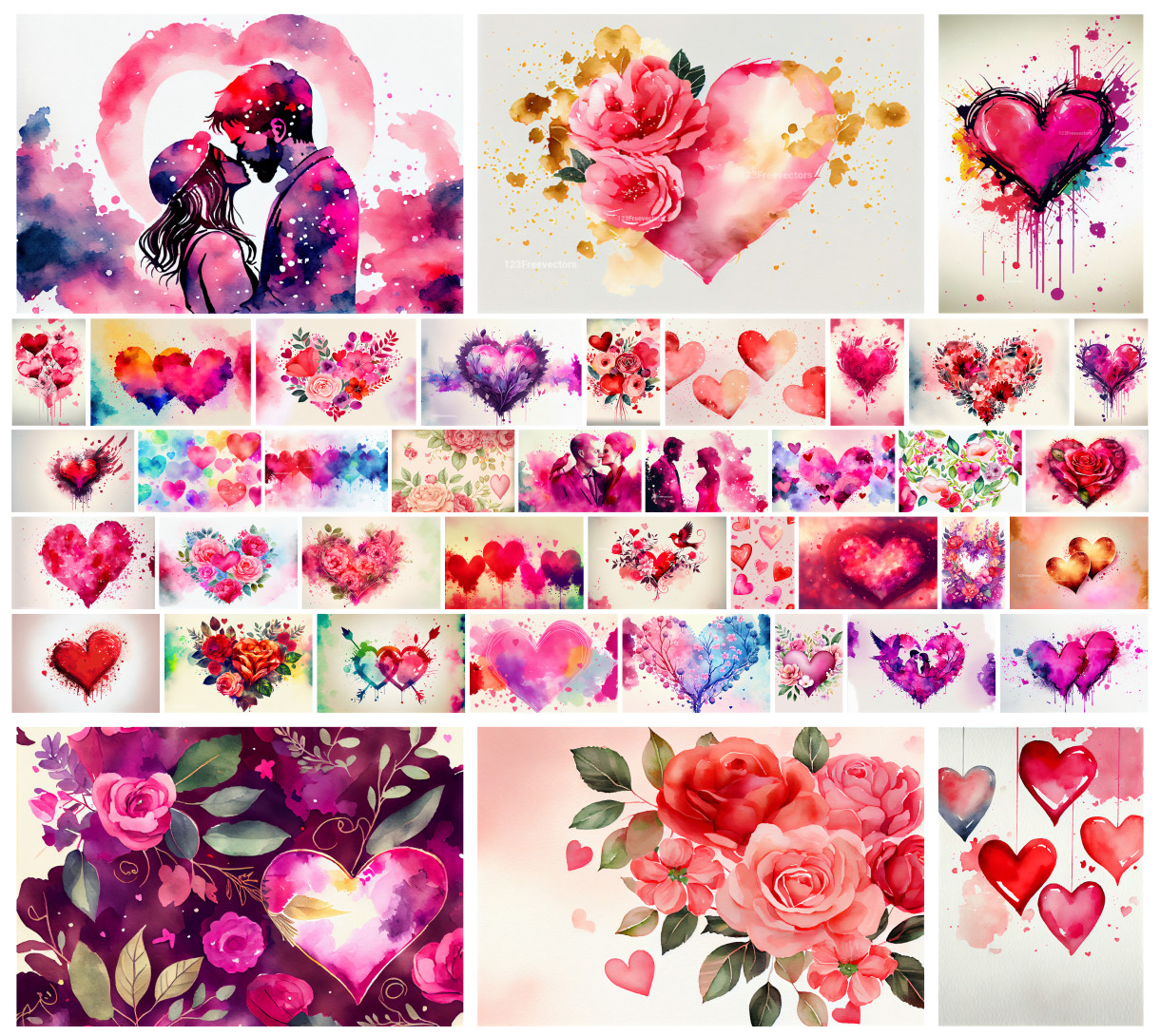 Free Download Valentines Day Watercolor